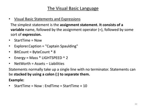 Ppt Visual Basic 60 Powerpoint Presentation Free Download Id2480442