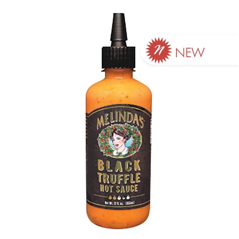 Melindas Black Truffle Hot Sauce 12 Oz Bottle Boxncase