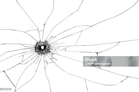 총알 구멍 깨진 유리 흰색 배경에 고립입니다 그만 깨짐에 대한 스톡 사진 및 기타 이미지 깨짐 거울 부서짐 Istock