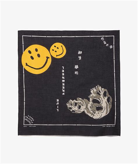 KAPITAL Rain Skull Bandana En Color Negro SVD