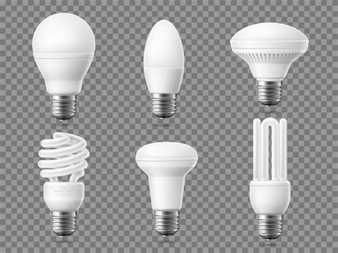 Premium Vector Realistic Led Light Bulb Modern Energy Saving Lamps 3d