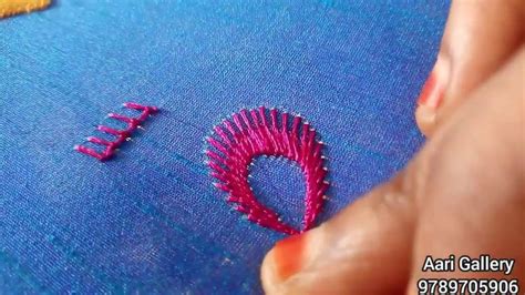 Aari Work Class 9aari Feather Stitch Aari Striped Button Hole Stitch