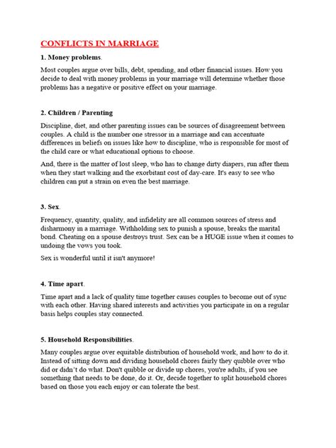 Conflicts In Marriage Pdf Glory Religion Marriage
