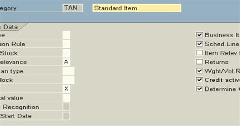 SAP Tutorials Controls Of Item Categories In SD