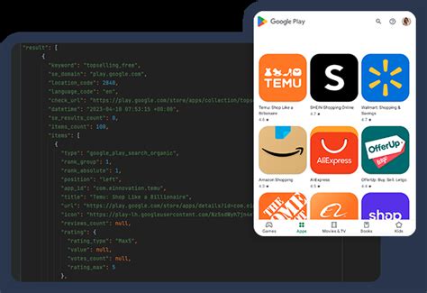 Google Play Store API DataForSEO