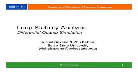 Loop Stability Analysis