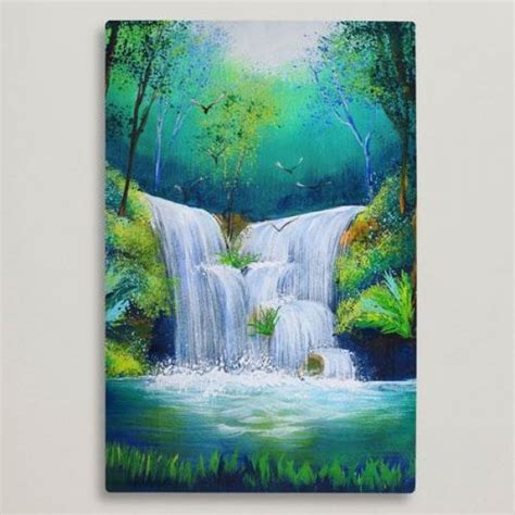 폼아크릴액자38cmx58cm 숲속의폭포그림 Ssgcom