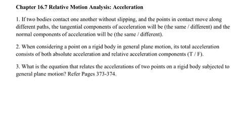 Solved Chapter 16 7 Relative Motion Analysis Acceleration