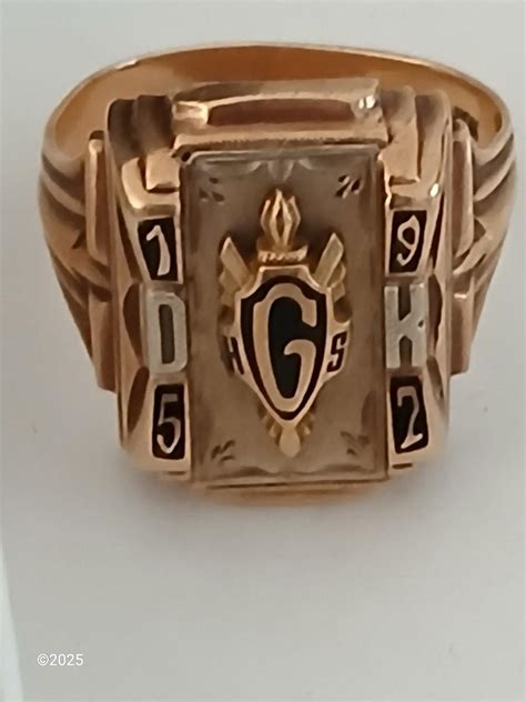 Vintage 1952 10k High School Class Ring