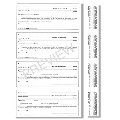 Blumberg New York Serial Note Form