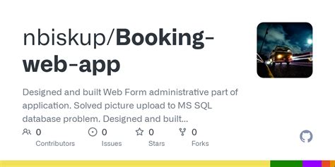 Github Nbiskup Booking Web App Designed And Built Web Form Administrative Part Of Application