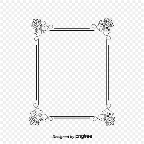 Simple Borders White Transparent Simple Border Text Vertical Border