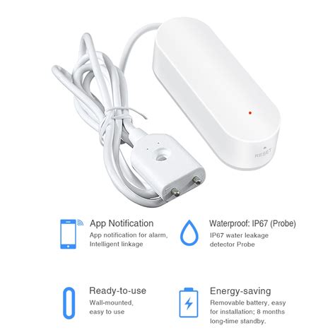 WIFI Water Leakage Detector Water Leak Sensor Wire... – Grandado