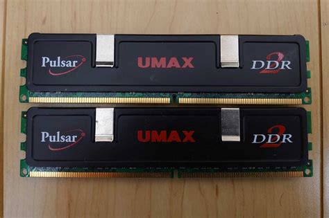【やや傷や汚れあり】ddr2 Pc2 6400 Ddr2 800 2gb Dual1gbx2枚 Umax 240pin Dimm ② の