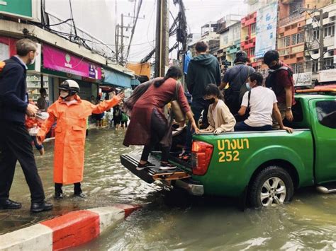 Bangkok Urged To Work From Home Or Leave Early As Flooding Wreaks Havoc