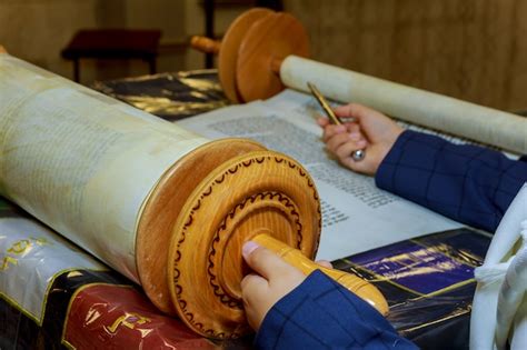 Premium Photo Reading A Torah Scroll During A Bar Mitzvah Ceremony