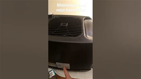 mainstays humidifier won t turn on and has orange light youtube