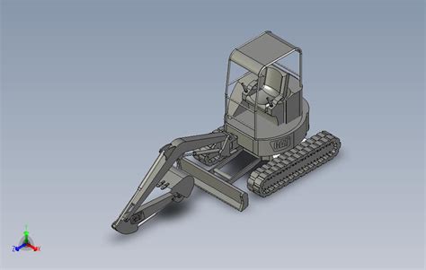 Cat微型挖掘机step模型图纸免费下载 懒石网