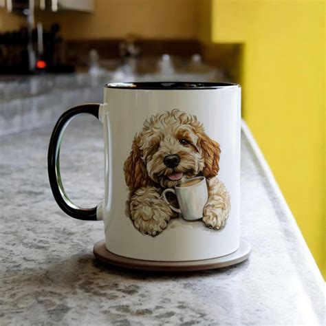 Cute Cockapoo Mug Ceramic Dog Mug 11oz Dog Coffee Mug Cockapoo Dog