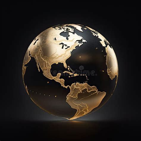 Earth Globe With Glowing Light Stock Illustration Illustration Of