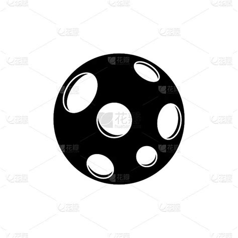 向量黑色邮票月亮。孤立的魔力月亮。白色背景上的黑色满月轮廓。卡通插图。素材 花瓣网