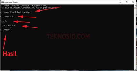 Cara Keluar Masuk Folder Di Command Prompt TeknosID