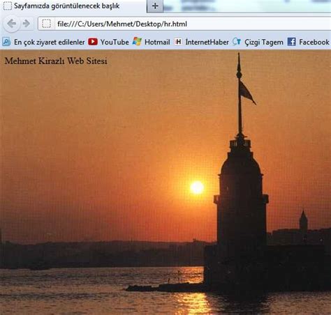 Html Sayfasına Arka Plan Ekleme