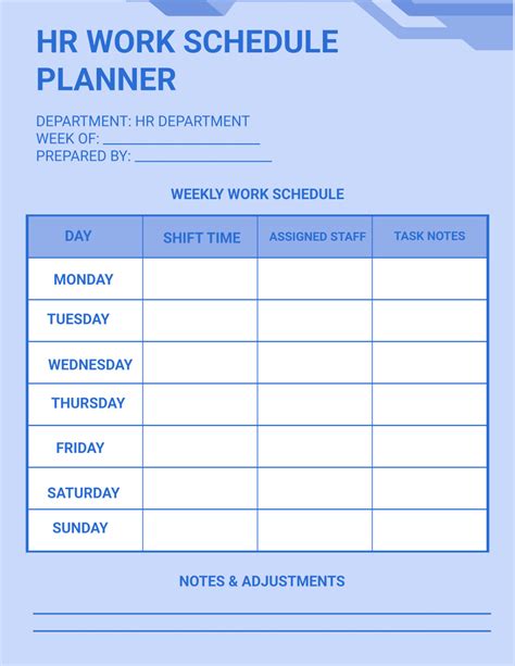 Free Planner For Work Template To Edit Online