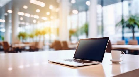 Premium Photo Laptop At The Workplace Modern Office Interior Design