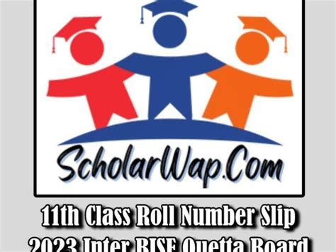 11th Class Roll Number Slip 2023 All BISE Board