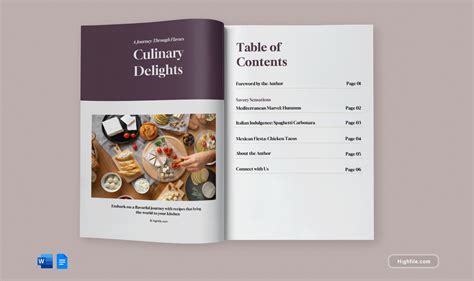 Cookbook Recipe Template Word Google Docs Highfile