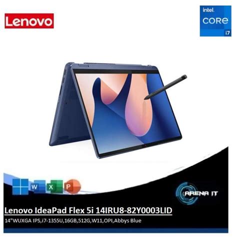 Promo Lenovo Ideapad Flex 5i 14iru8 82y0003lid 14wuxga Ips I7 1355u 16gb 512g W11 Opi Abbys