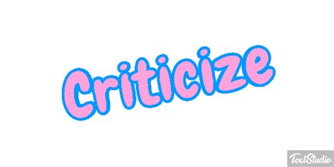 Criticize Word Animated  Logo Designs
