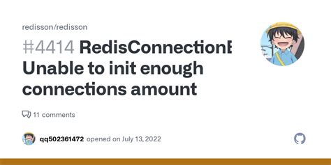 RedisConnectionException Unable To Init Enough Connections Amount Issue Redisson