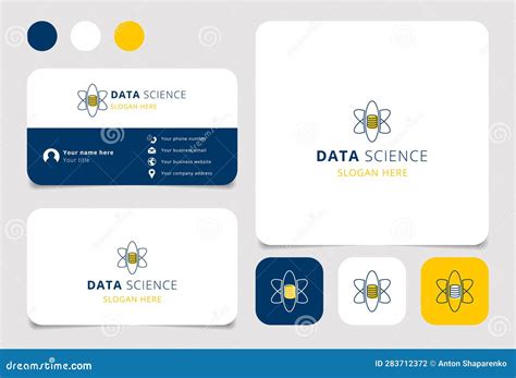 Data Science Logo Design With Editable Slogan Branding Book And