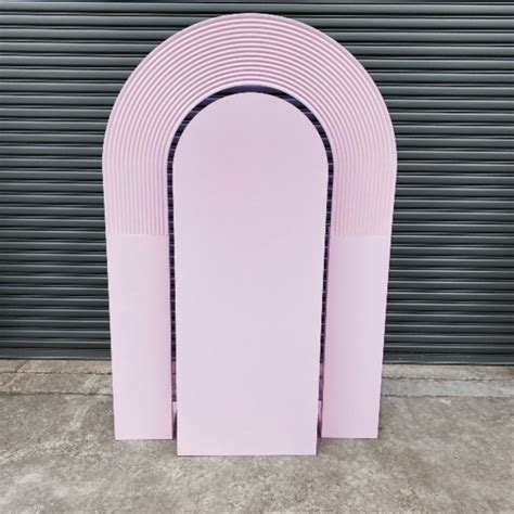 Blush Pink Charlise Ripple Arch Wall Sweet Heavenly Events Hire