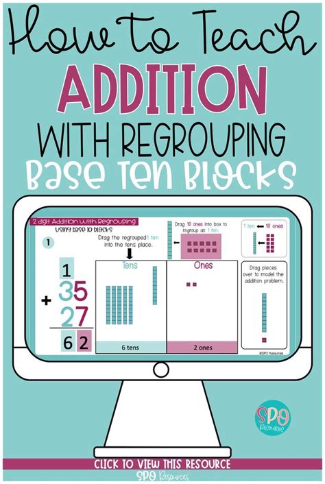 A Computer Screen With The Text How To Teach Addition With Regrouping