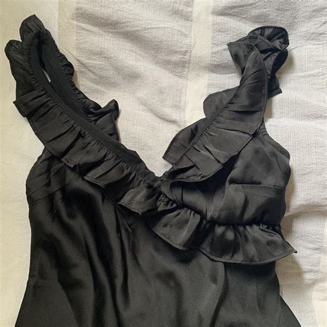 Black Frilly Dress Low Back Glassons Princess Depop