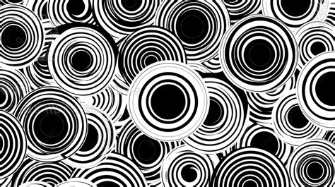 Monochrome Seamless Texture Vector Abstract Concentric Circles Vector Seamless Pattern