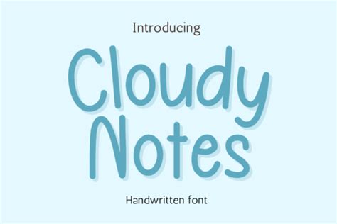 Cloudy Notes Font By Brown Cupple Fonts · Creative Fabrica