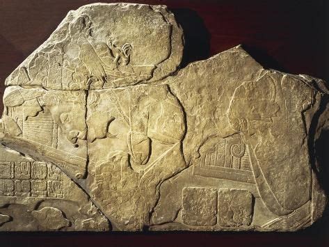 Jonuta Stone With Relief Depicting C Offering Birds With Phallic