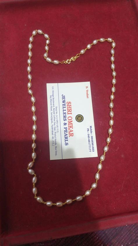 South Sea Pearls Gold Necklace Designs Gottu Pusala Necklace Collection