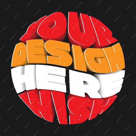 Premium Vector Professional 3d Typography Vector Template Design