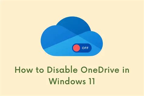 How To Disable Onedrive In Windows