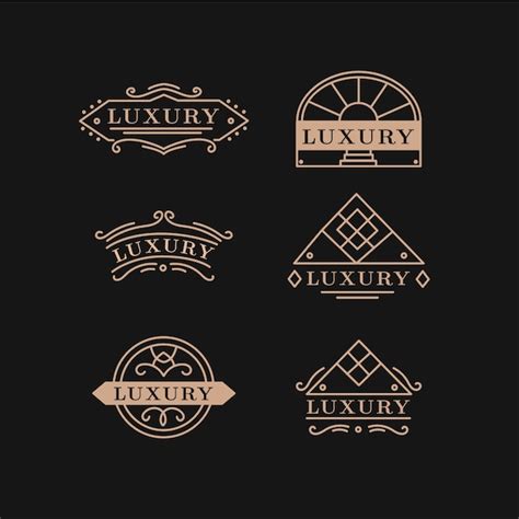 Colección de logotipos vintage de lujo Vector Gratis