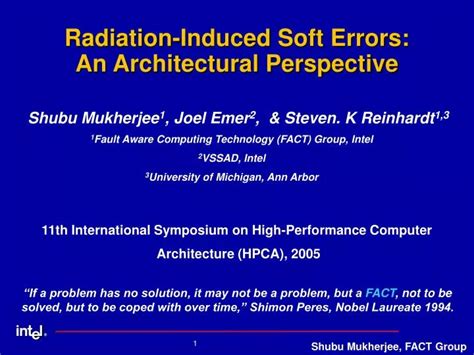 ppt radiation induced soft errors an architectural perspective