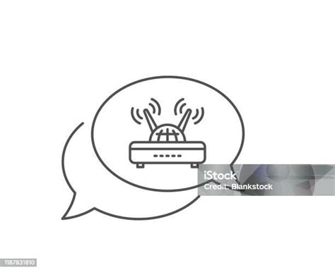 Ikon Saluran Router Wifi Tanda Komponen Komputer Simbol Internet Vektor