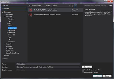Module Development Templates DNN Corp