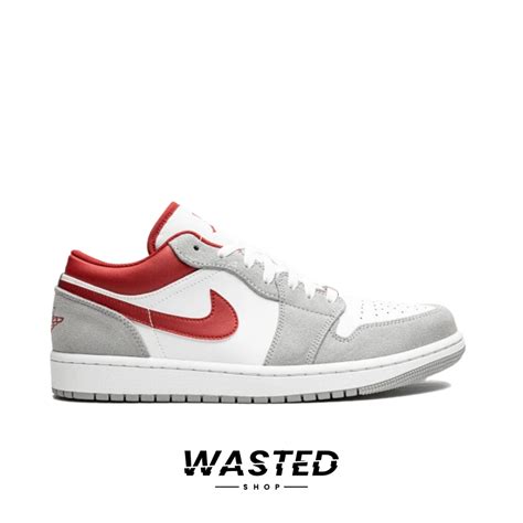 AIR JORDAN 1 LOW SE LIGHT SMOKE GREY GYM RED Wasted Shop
