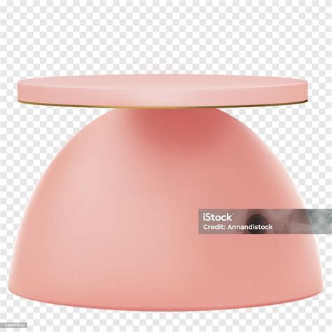 라운드 핑크 연단 절연 화장품 프리젠 테이션을위한 3d 구체 받침대 모형 벡터 무대 반 둥근 구체 프로모션 미용 제품에 대 한 요소 시각적 배경 0명에 대한 스톡 벡터 아트